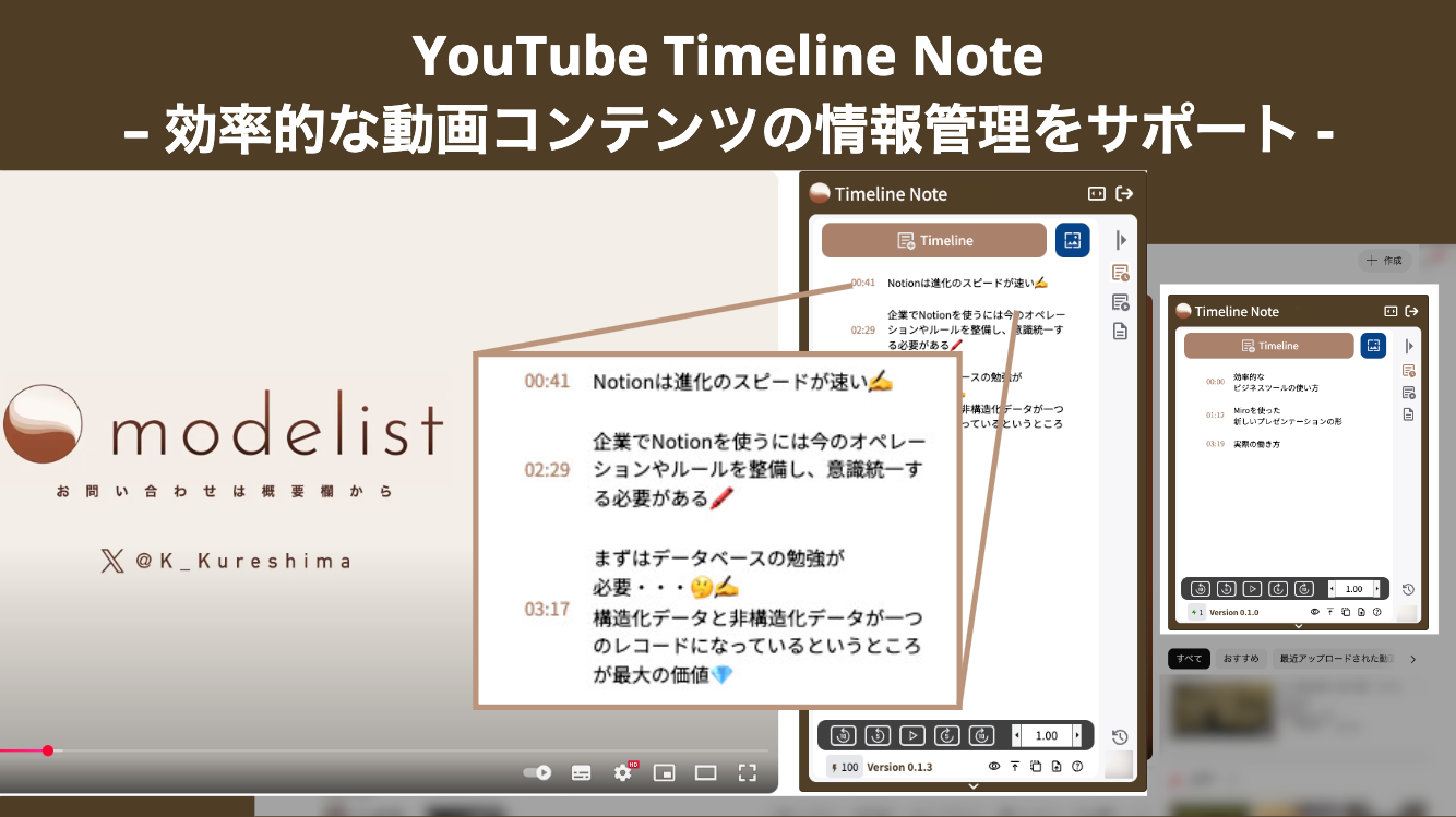 YouTube Timeline Note
